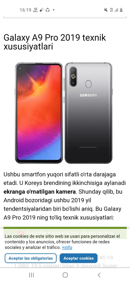 Samsung A 9 pro Koryes brendi