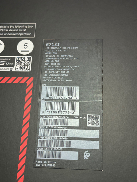 ASUS rog strix G713I