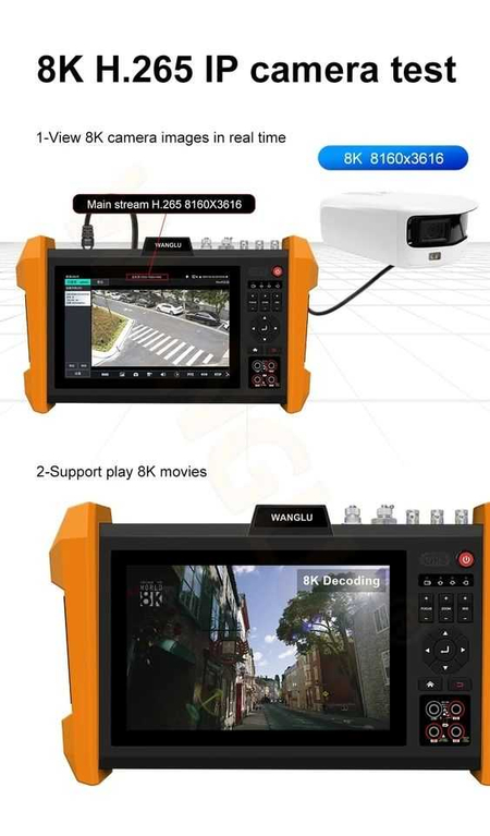 IPC tester 8k universal / IPC тестер 8к для камера с шупом
