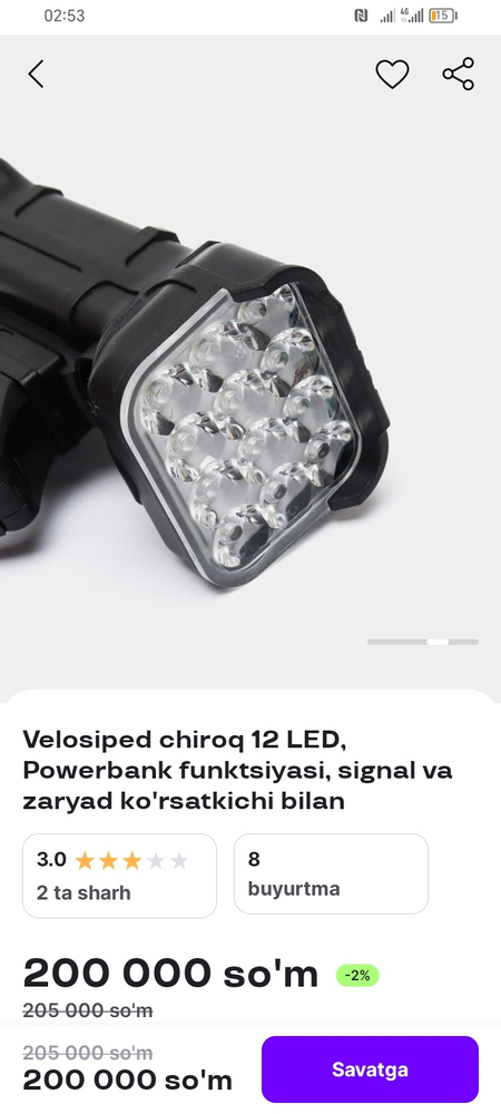 Velosaped chegirma narga beraman 100% konglinggiz to'lishiga ishonamiz