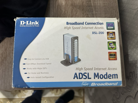 ADSL MODEM D-Link DSL 200 высокоскоростное подключение для  компьютера