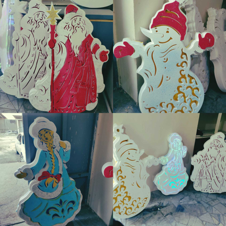 Новогоднее фигуры из пенопласта