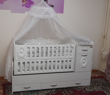 Детский крават шкафла цехдан примой