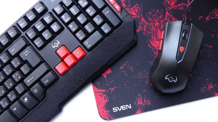 продам игровой набор SVEN GS-9000/клавиатура, мышь и коврик/ДОСТАВКОЙ