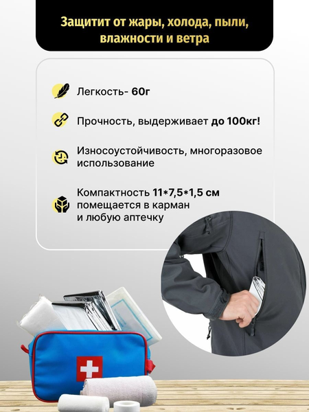 Изотермическое спасательное одеяло