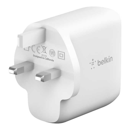 Зарядное устройство Belkin Dual USB-C GaN Wall Charger 63W