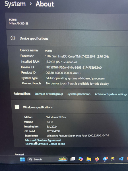 ACER NITRO 5 | 16/512 GB | 2050 4GB