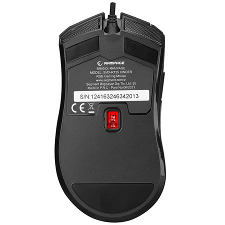 Игровая мышь с подсветкой Rampage SMX-R125 CINDER Black RGB Gaming