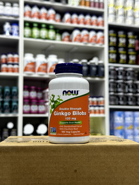 Now Ginkgo Biloba 100 veg capsules 100 servings.