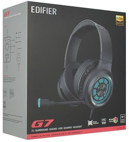 СКИДКА! RGB/7.1 Edifier G7 (50мм динамики) Игровые Наушники/Гарнитура
