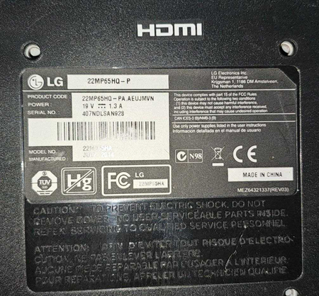 LG ва HP мониторлар экран синган