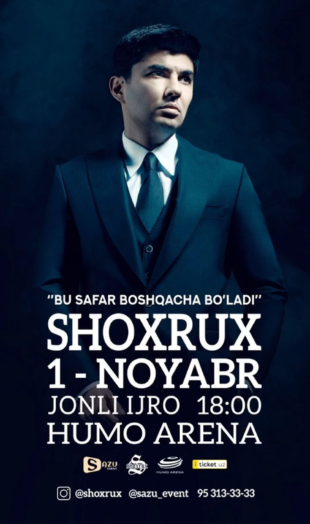Shoxrux rep konsertiga bilet