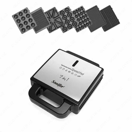 Вафельница 7 в 1 Sonifer SF-6144 7шт подносов для приготовления новый!