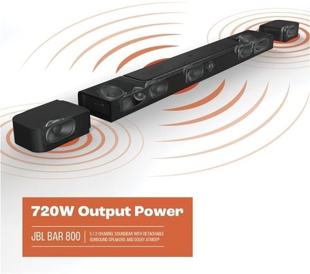 JBL Bar 800, 5.1.2, черный - Саундбар
