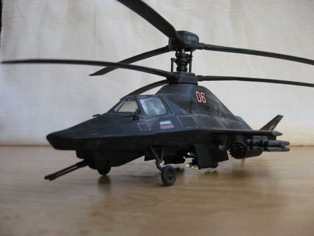 Сборная модель вертолета Ка-58 «Чёрный призрак» (Звезда, 1/72)
