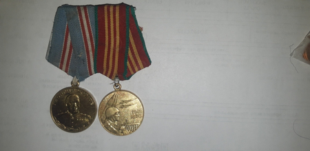Медаль двойная колодка ссср
