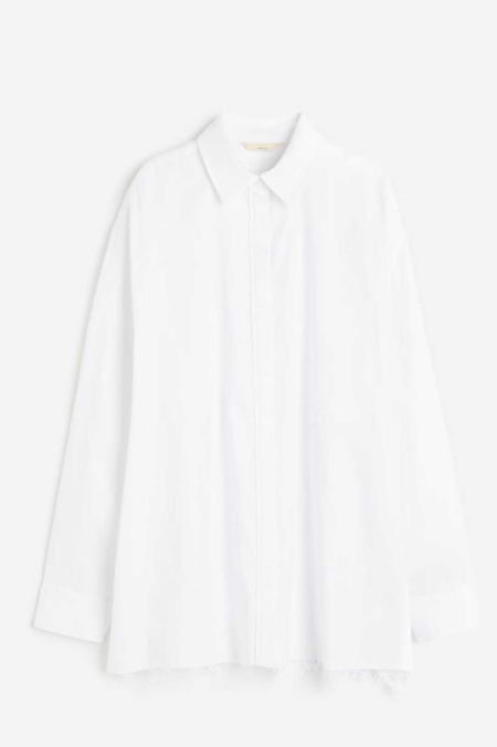 Новая рубашка лен с кружевом на спине H&M, размер XL (54/58)