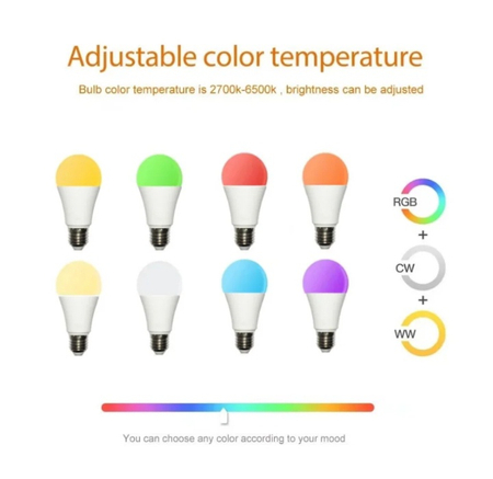 RGB лампа Е27 с управлением через приложение для стримеров фото видео