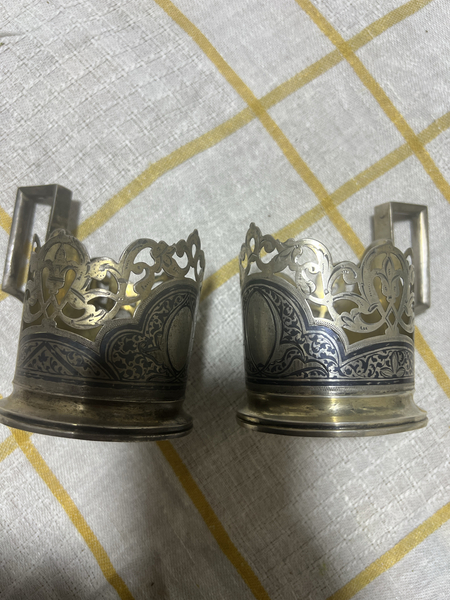 Подстаканики, кубачи.