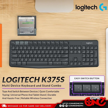 RU/ENG! Bluetooth/2,4Гц Беспроводная Клавиатура Logitech K375S