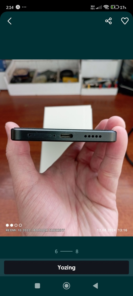 Redmi note 13 pro 1 kun oldin ocdim karopkadan 10/ 128