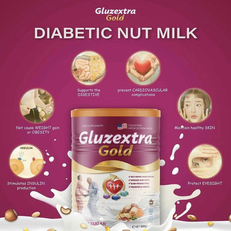 GLUZextra -qandli diabetga chalinganlar uchun 100% tabiiy yong‘oq suti