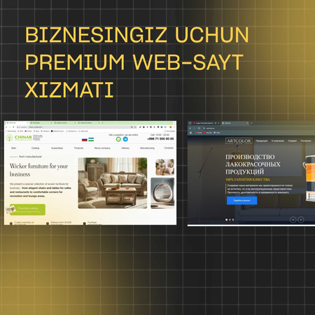 Eng yaxshi narxlarda veb-sayt yaratish