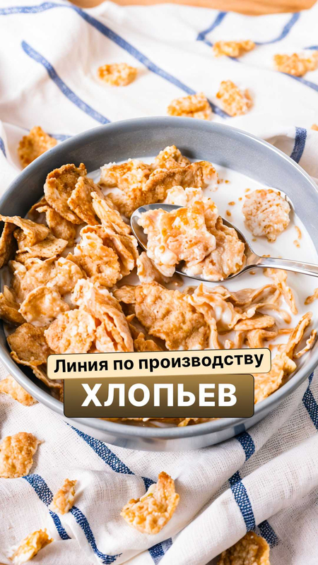 Линия по производству кукурузных хлопьев