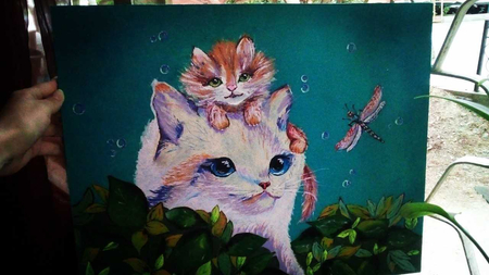 Авторская картина с котиками!