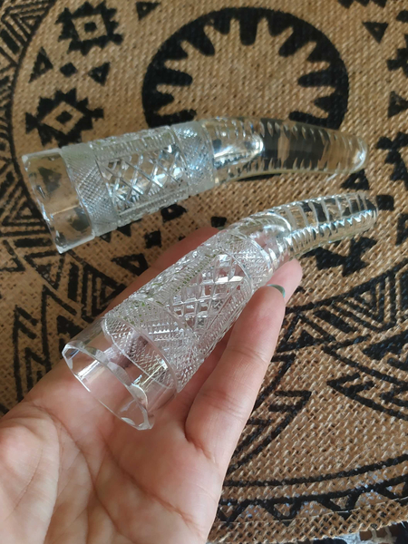 Хрустальный рог мини для водки, две штуки
