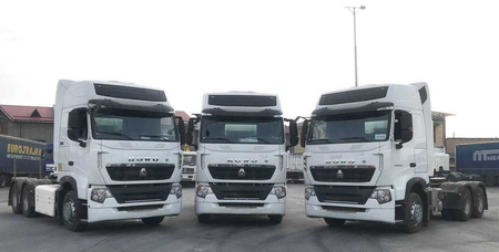 Тягач Howo T7H 6x4 CNG газовый на метане, подушка