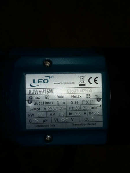 Водяной насос LEO XJWm/15M (nasos)