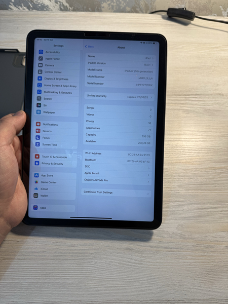 Ipad Air 5 M1 256gb wifi 2022 sotiladi