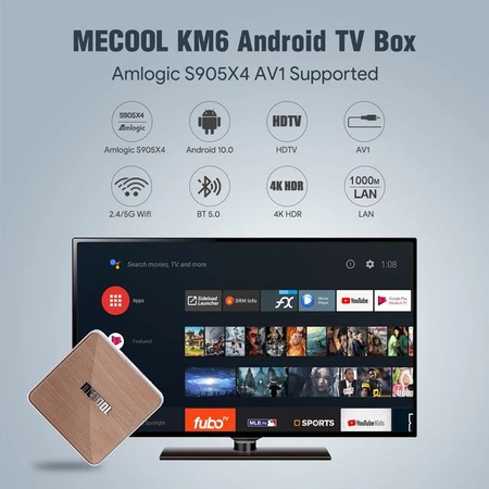 SmartBoxMecool KM6 deluxe 4/64гб android10.Прошивка+Доставка бепул.шх