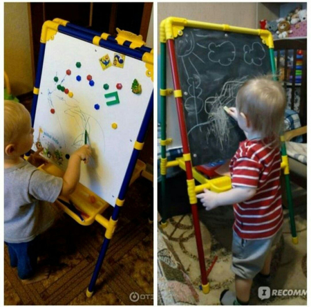 Доска магнитная двухсторонняя. Мольберт Российский NIKA kids