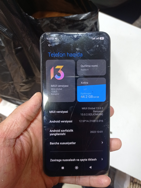 Redmi 9 (64 gb) sotiladi