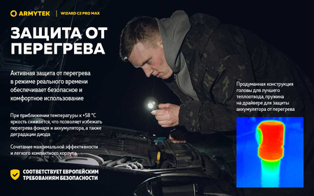 Самый яркий фонарь Armytek Wizard C2 Pro Max 4000 люмень