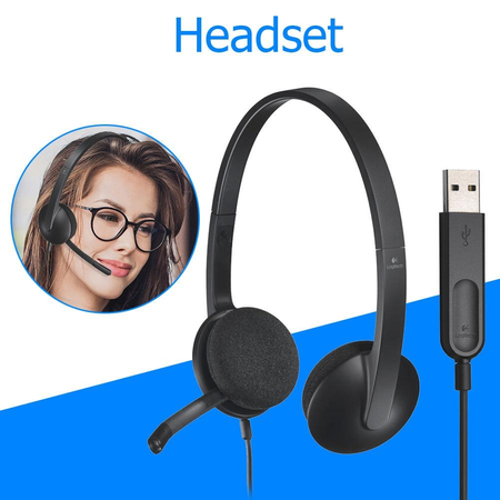 # Наушник Logitech H340 USB для Call центров для компьютера