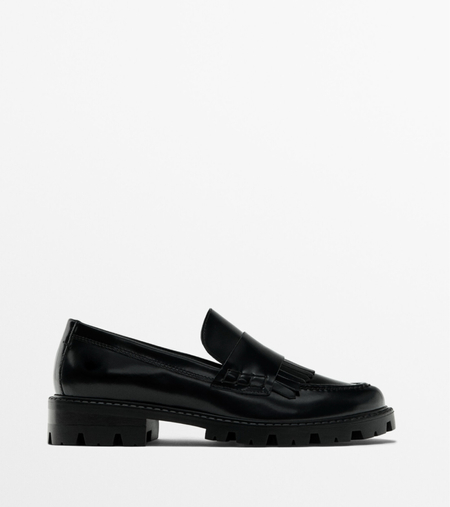 Кожаные лоферы Massimo Dutti