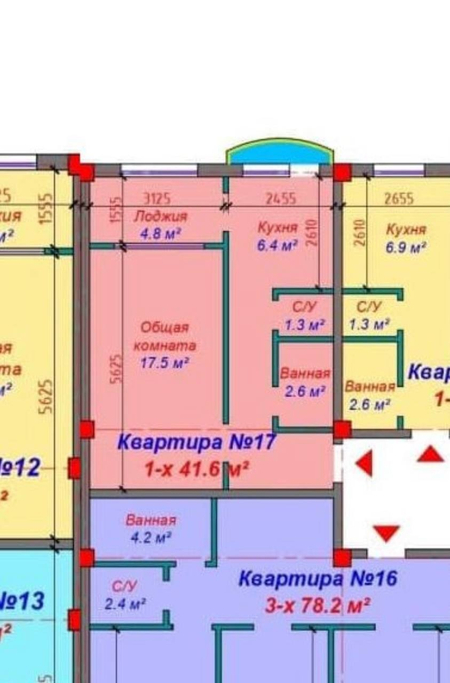 Срочно продаётся Новостройка Коробка Шохсарой 1*2/7/11 41м2