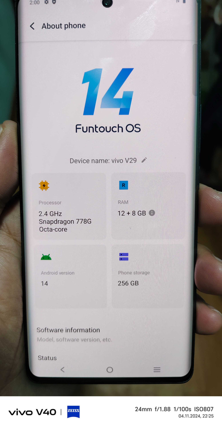 Super smartfon VIVO V29/ 12/256. Yuqori sifatli kamera va innovatsiya