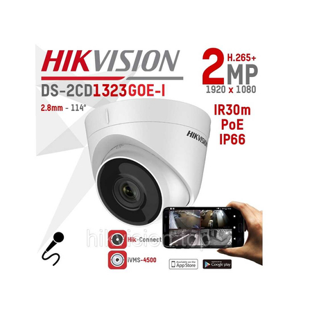 26 usd Акция купольная IP камера 2MP Hikvision DS-2CD1323G0E-I