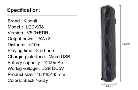 Мини Караоке Kisonli led-908 с микрофоном! 

Портативная колонка Kison