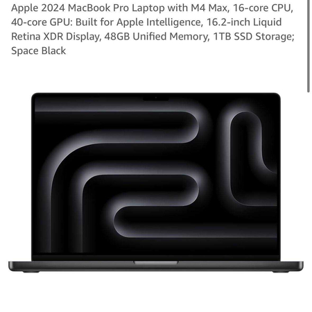 Macbook pro 16 M4 Max 48gb 1 Tb