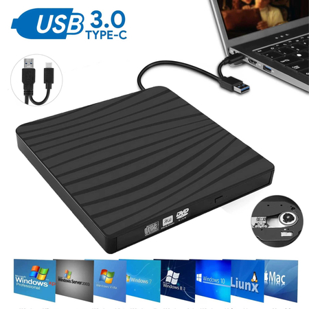Внешний оптический привод для CD/DVD-рекордера USB/Type C