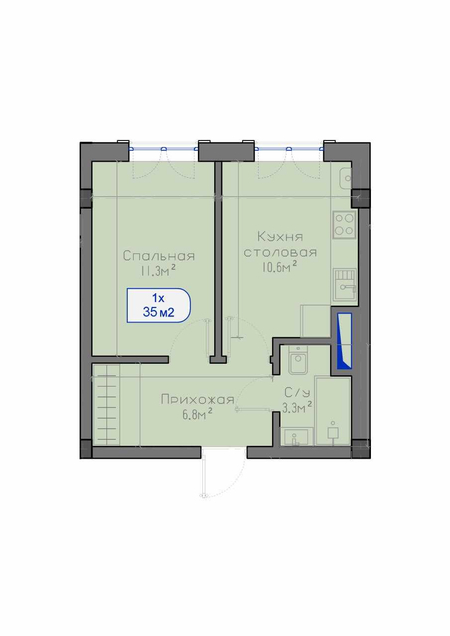 Royal House коробк 35м2 супер локация Ш.Руставели 1 линия