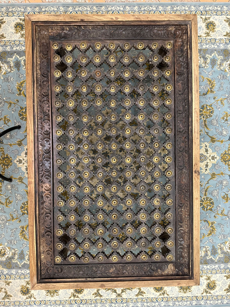 Антикварный хантахта кофейный столик ручная резка. 120х75х36