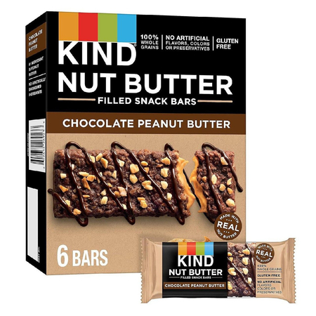 KIND Nut Butter Filled, шоколадно-арахисовое масло, 6 шт.