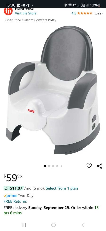 Горшок детский  fisher price