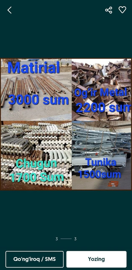 Metollom olamiz metallom perebotka